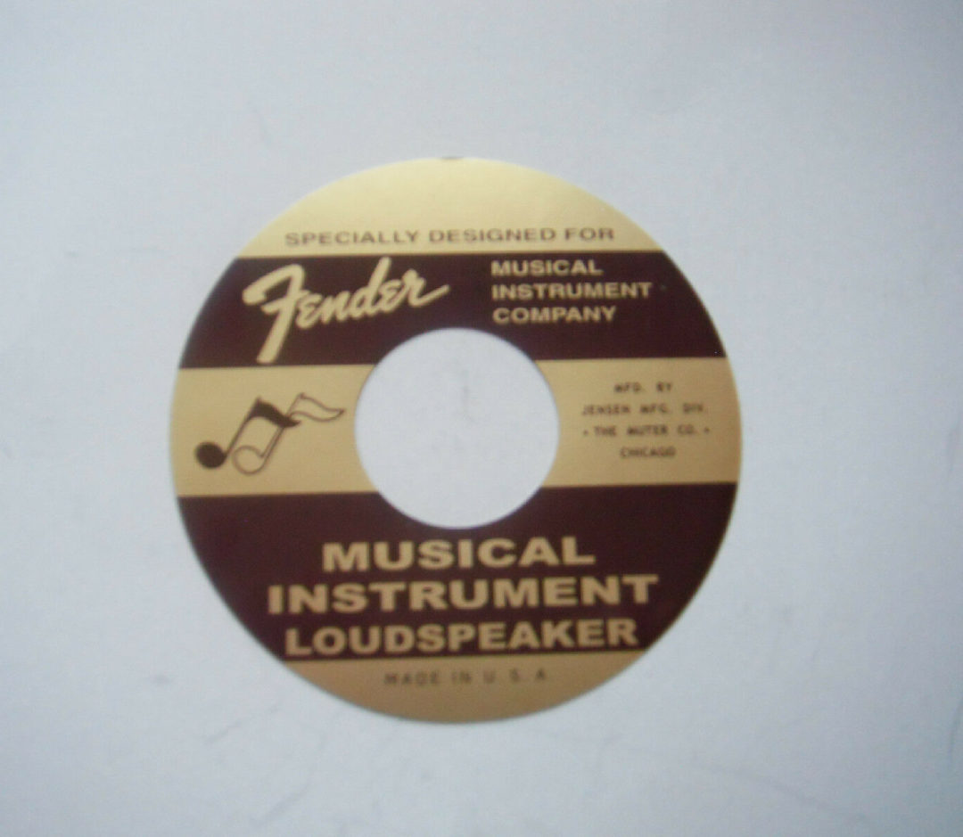 Fender Speaker label G&B 4" - Guitar and Amp Parts
